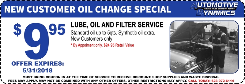 Coupons | Auto Repair Sun City | Automotive Dynamics